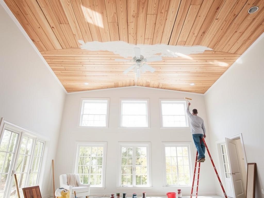 Holzdecke weiß streichen - Anleitung und Tipps